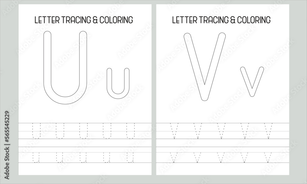 Alphabet Tracing and Coloring Pages l Kids' letter tracing and coloring ...
