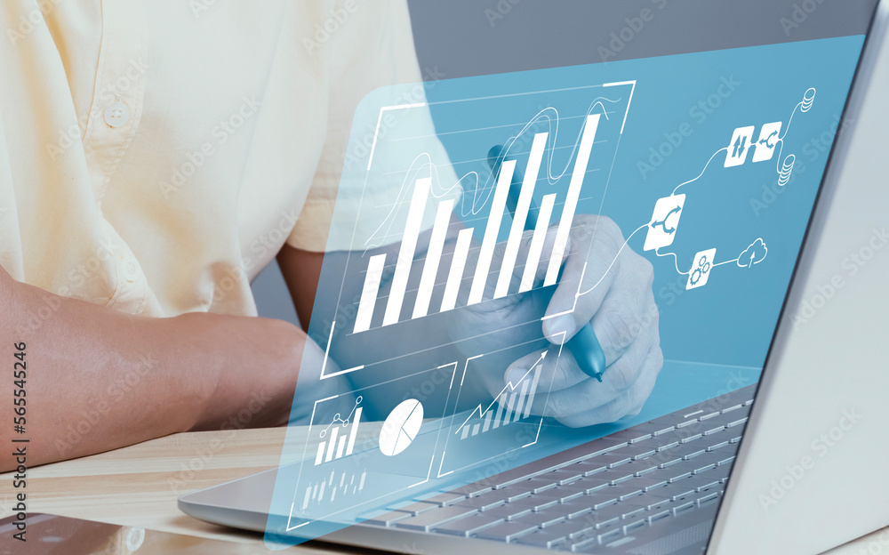 Business Analytics and Data Management System concepts on computers to ...