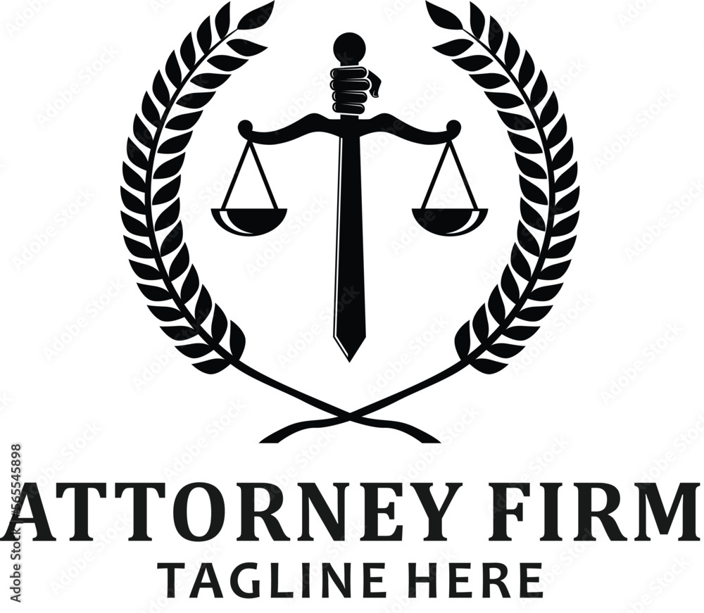 Classic sword justice legal symbol and fortune symbol for attorney law ...