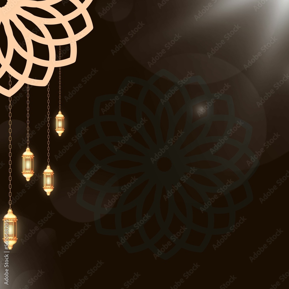 Islamic lantern wallpaper with a luxurious design Stock Illustration ...