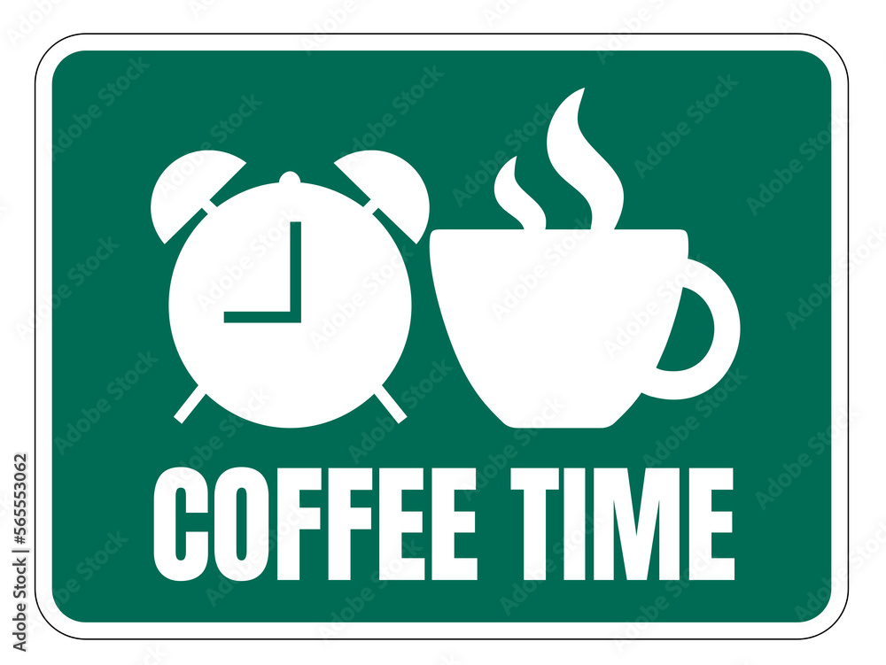 Coffee time concept design on transparent background. Time to have a ...