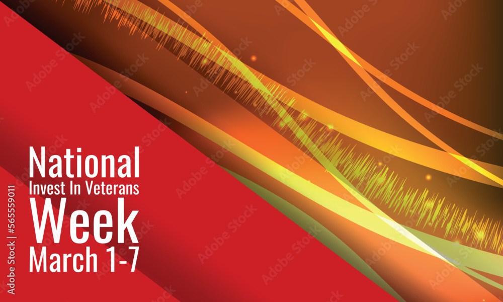 National Invest In Veterans Week. Design suitable for greeting card ...