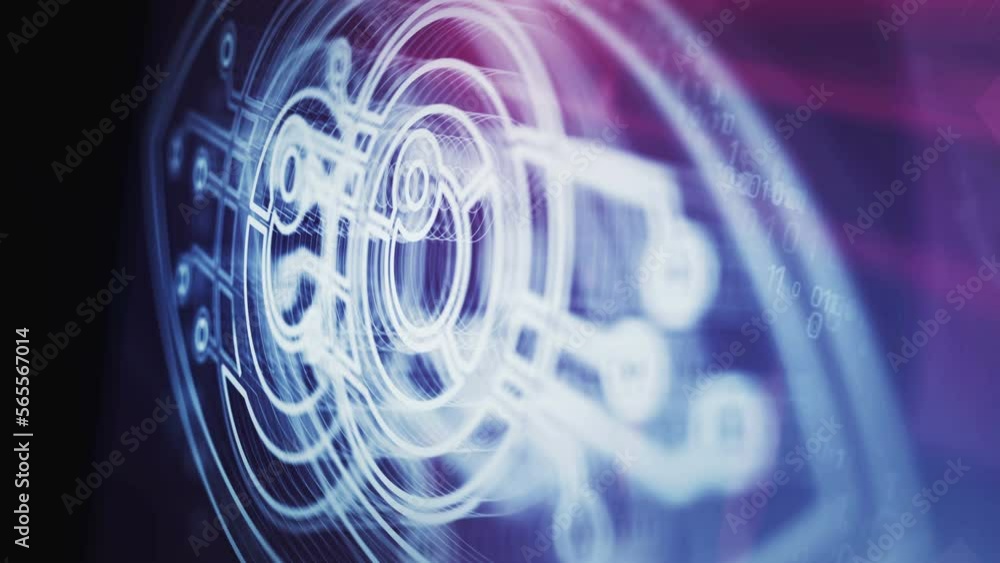 Cyber eye espionage big brother hacking spy and intelligence symbol ...