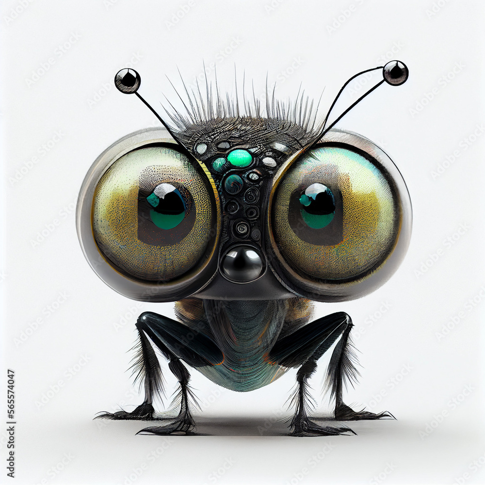 UMA MOSCA COM OLHOS GRANDES (a fly with big eyes) criado com ...