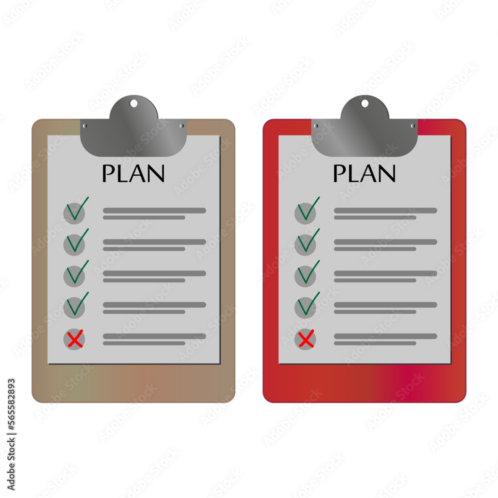 To-do list, check-list, plan, bussiness plan, shopping list. Cartoon ...