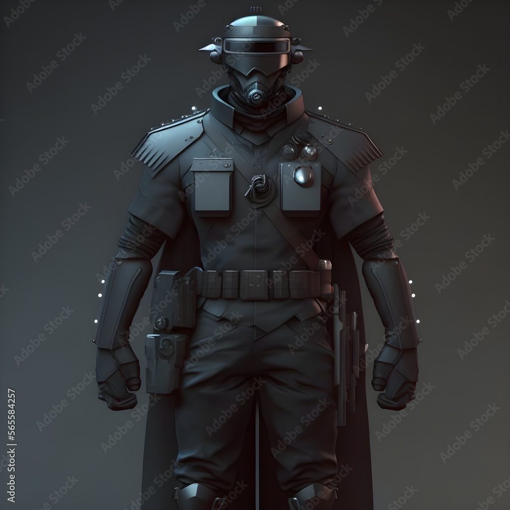futuristic male police officer futuristic outfit character design ...