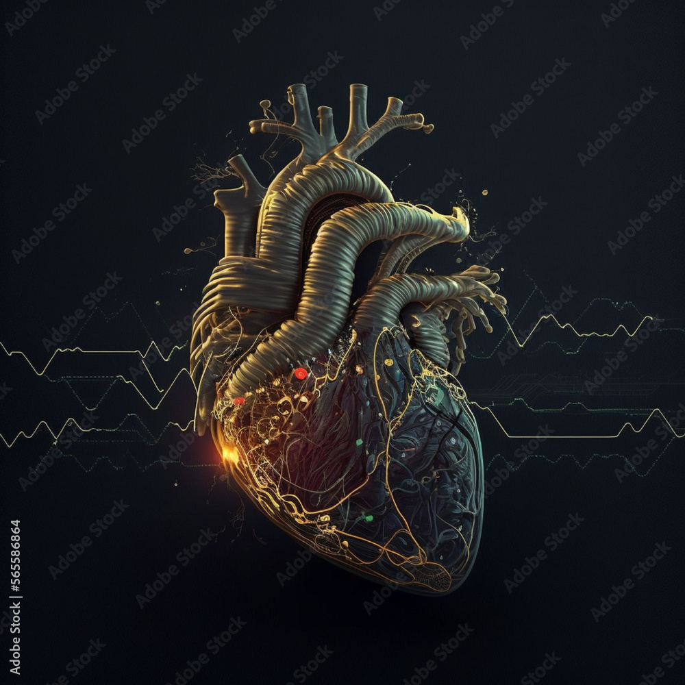 human heart anatomy Stock Illustration | Adobe Stock