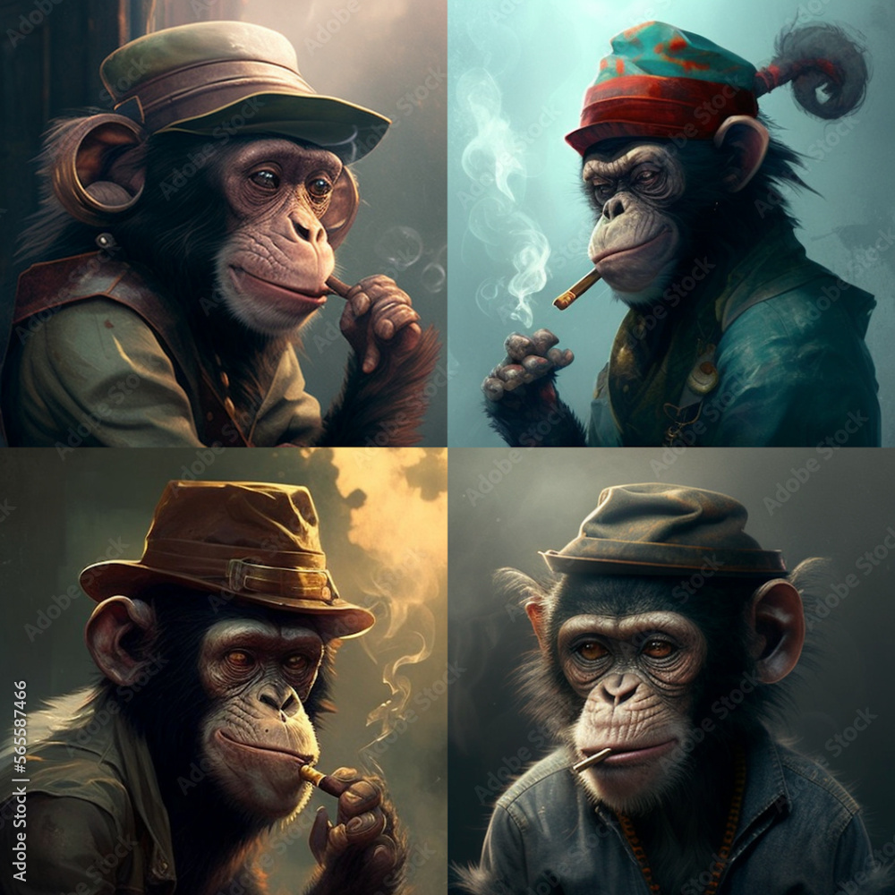 monkey gang Stock Illustration | Adobe Stock