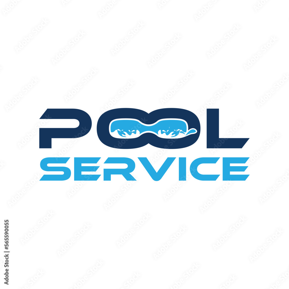 pool service company logo design vector ideas for download Stock Vector ...