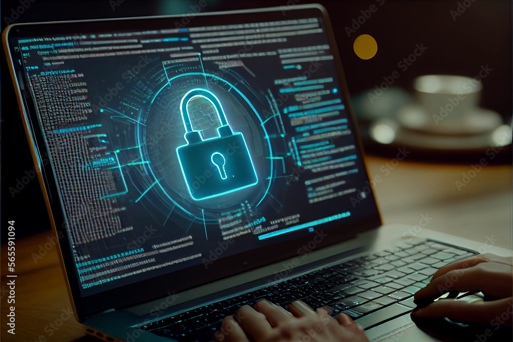 Cyber network concept, holding global network security. Safety, Closed ...