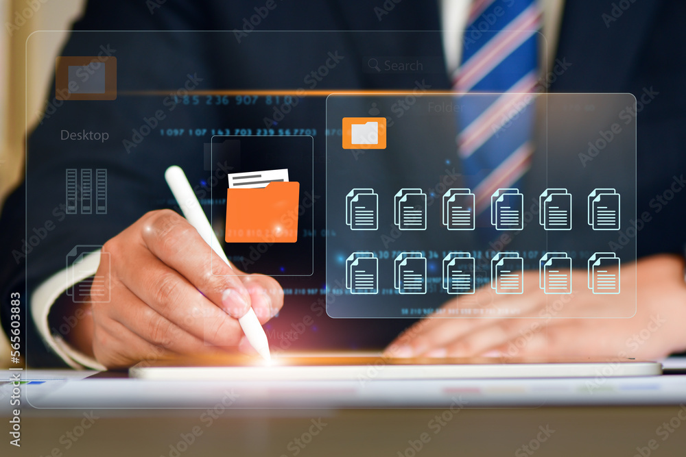 Document management system concept. Enterprise content management ...