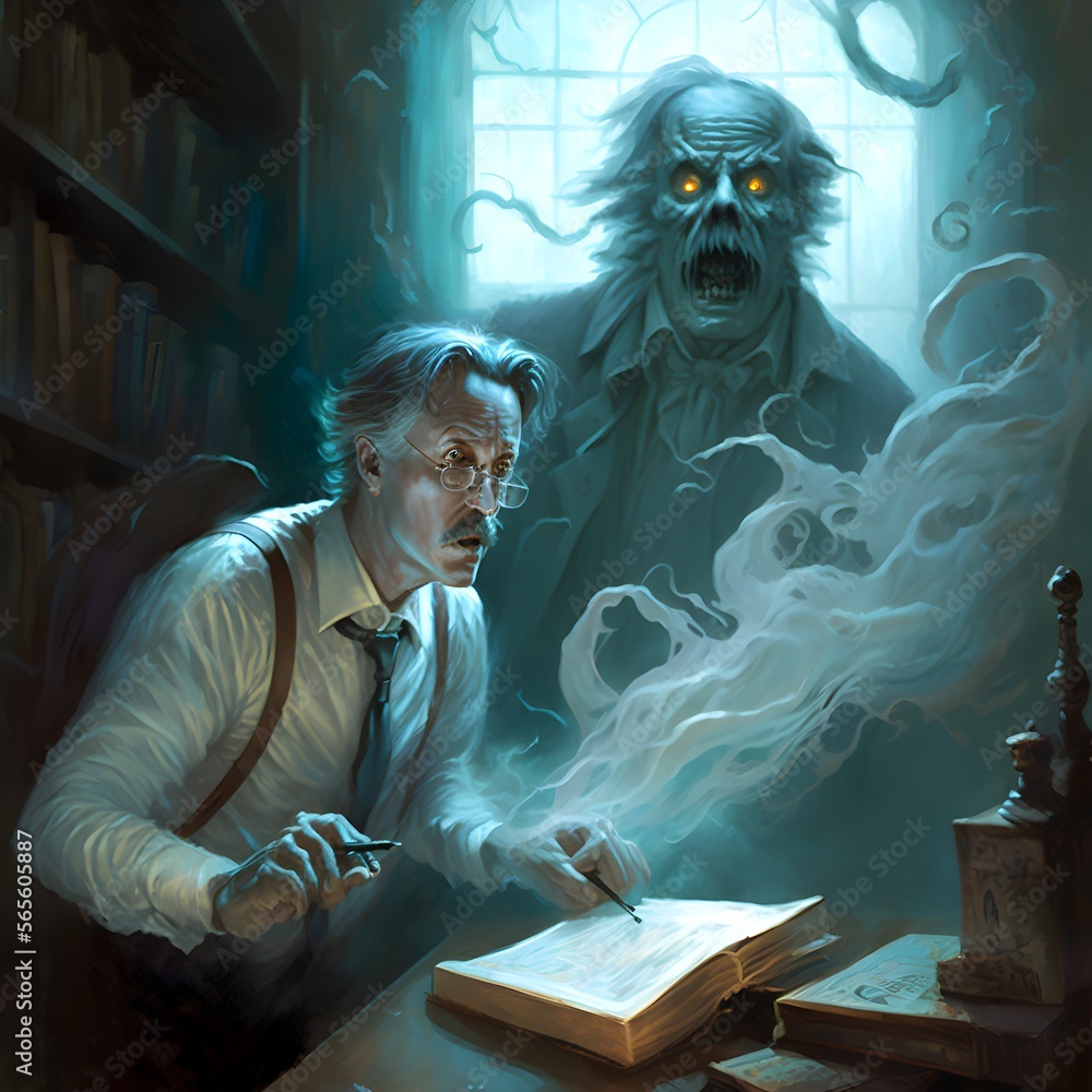 the Ghost of Edger Allen Poe is fighting with the ghost of HP Lovecraft ...