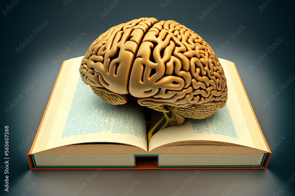 Book Knowledge is what makes your brain improve Stock Illustration ...