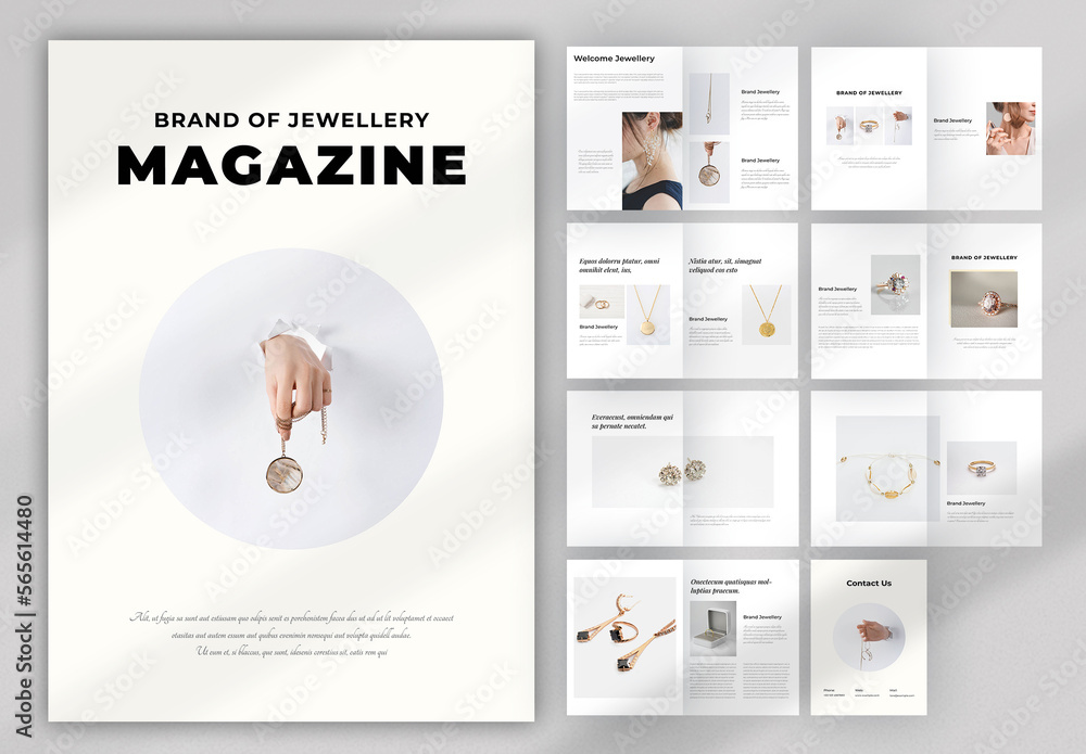 Jewellery Magazine Stock Template | Adobe Stock