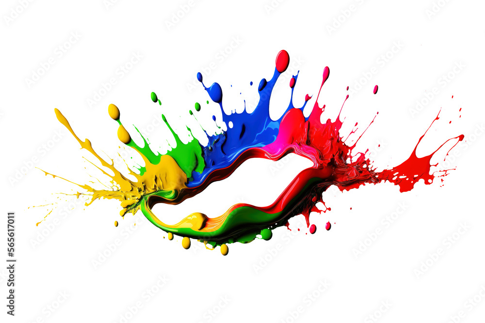 paint blotch, blank space, transparent background, PNG Stock ...