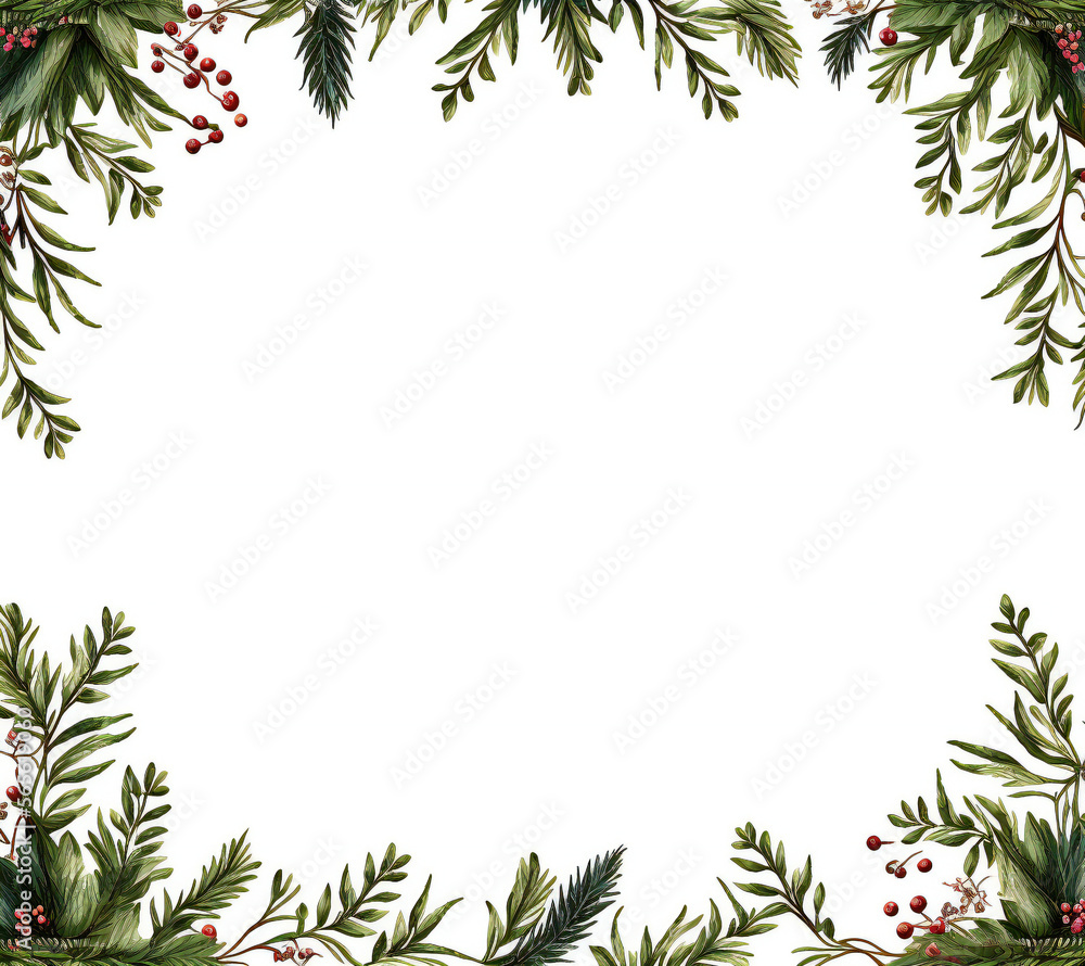Vintage Christmas Border Clip Art