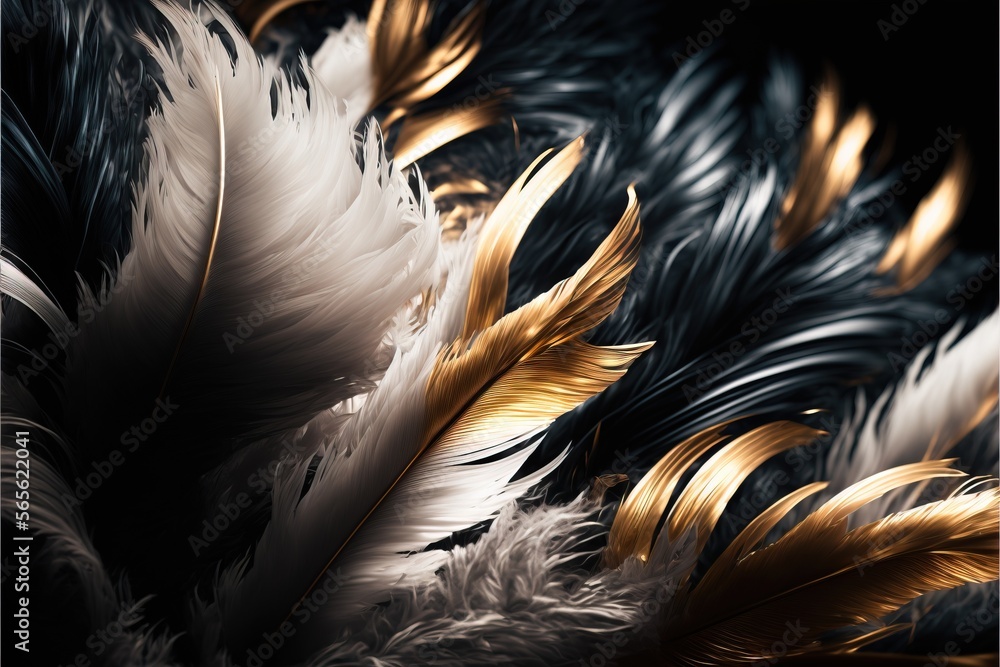Black And Gold Feather Wallpaper at Summer Mannix blog