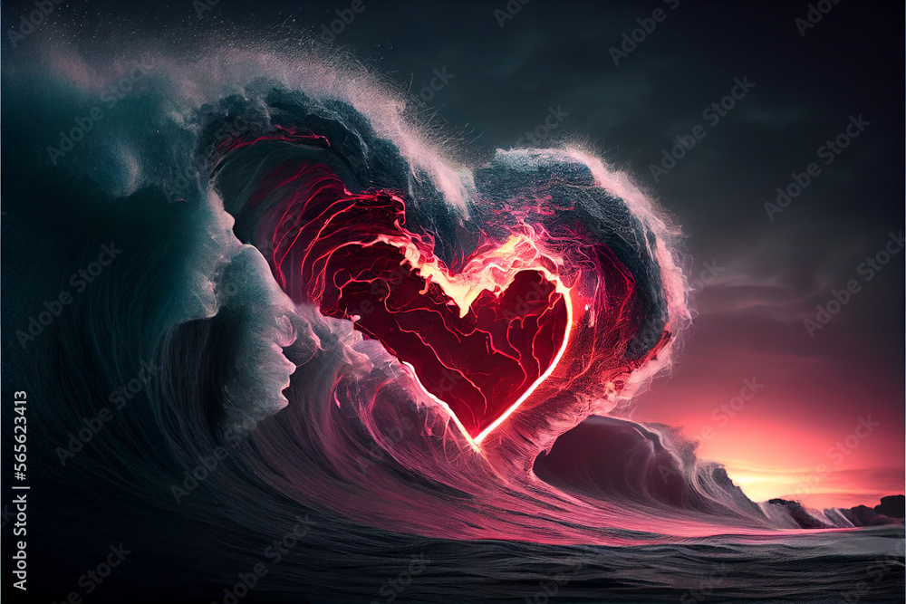 The confrontation of the elements of water and fire formed the shape of ...