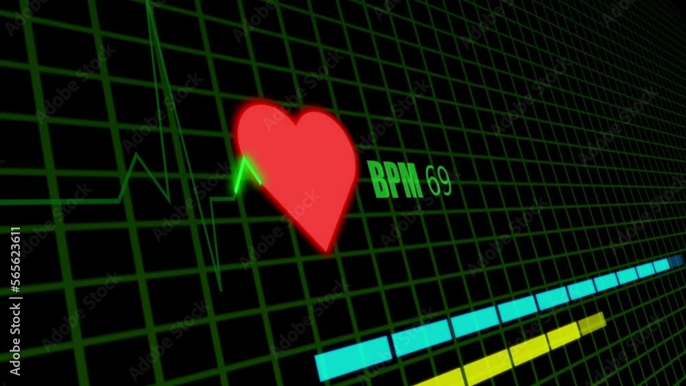 Heart Rate Monitor Background Video, Hud Pulse Motion Background, Sci-Fi Wallpaper Screensaver ...