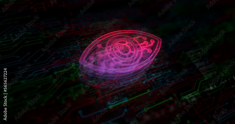 Video Stock Cyber eye espionage big brother hacking spy and ...