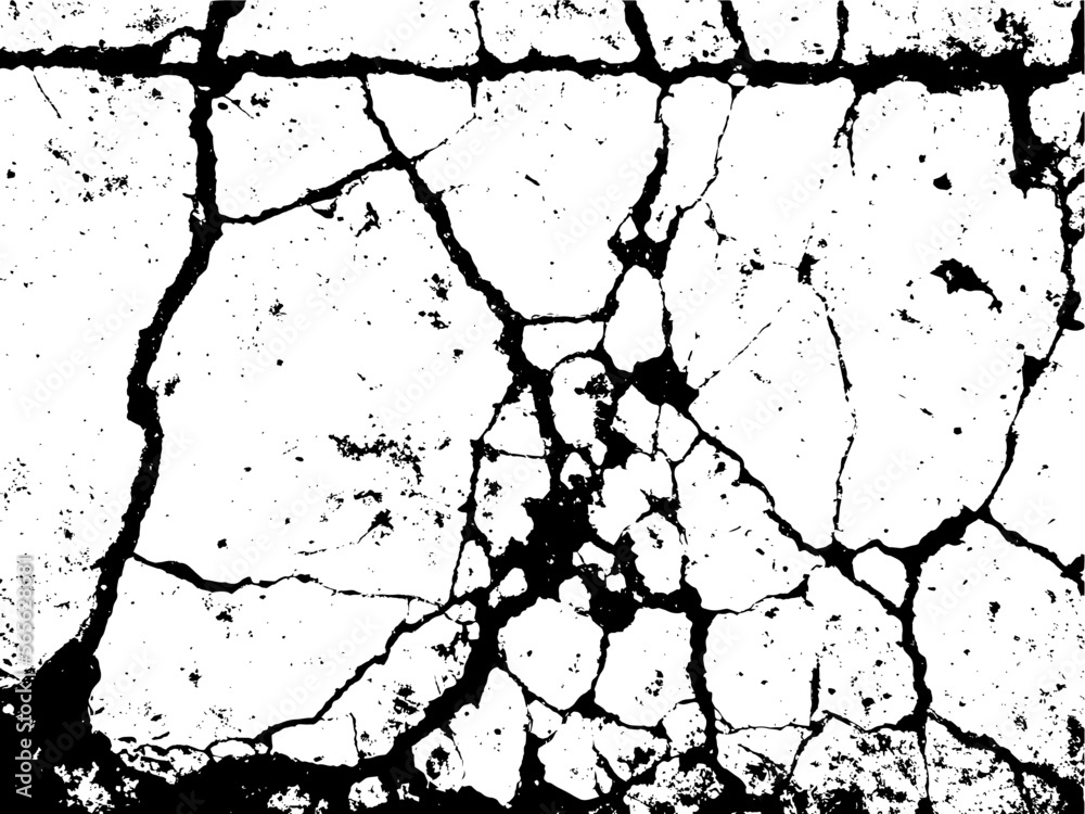Dirty grunge texture of cracked paint on asphalt. Vector original urban ...