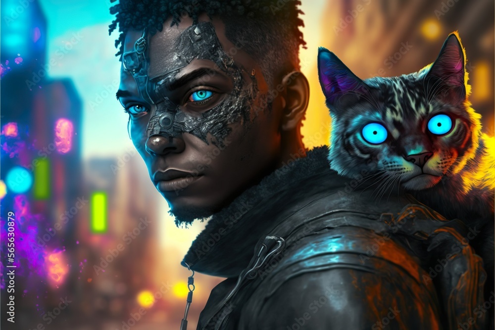 The Masked Horror of Halloween: An Abstract Art of a Masked Man ...