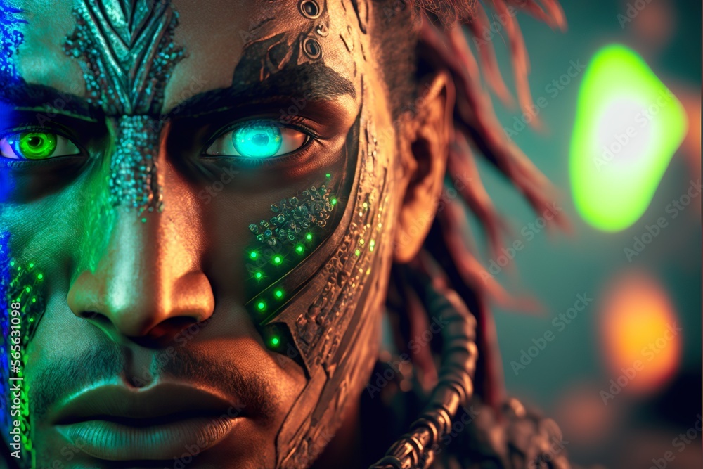 An Abstract Art of a Masked Man, Embracing the Evil and Scary Beauty of ...