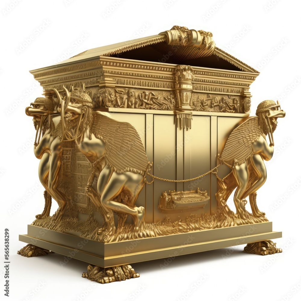 Detailed illustration of the Ark of the Covenant, Ark of the Testimony ...