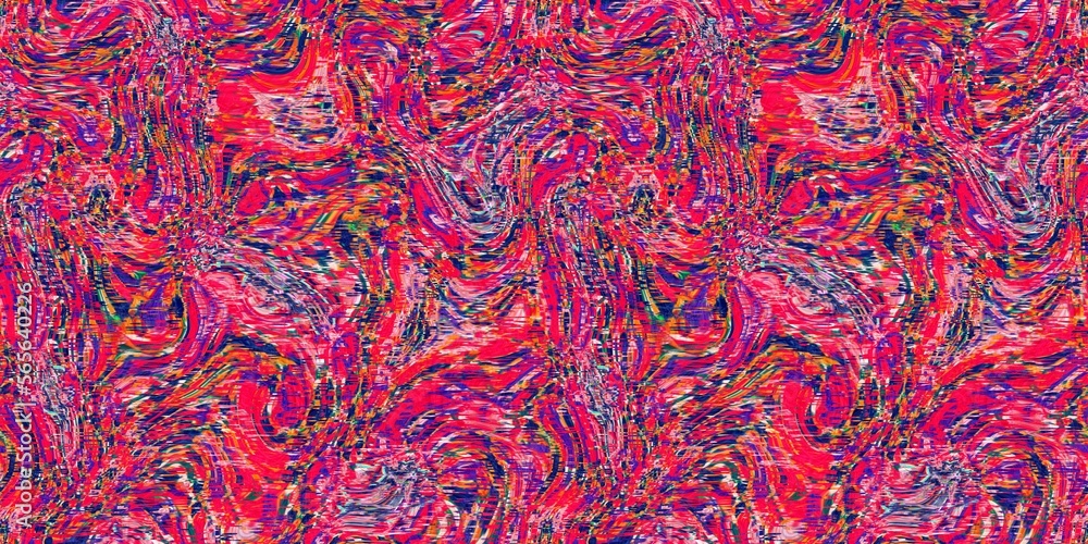 Vibrant pink distortion border. Bright colorful kitsch banner for fluid ...