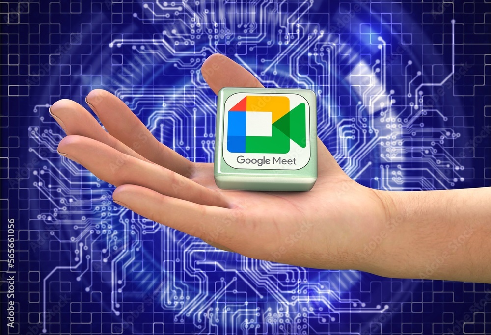 Google Meet, google social media background Stock Photo | Adobe Stock