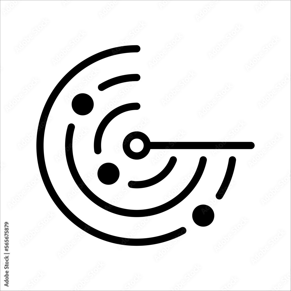 radar chart icon from Business and analytics collection. Thin line ...