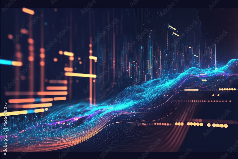 Data flow Abstract background Stock-Illustration | Adobe Stock
