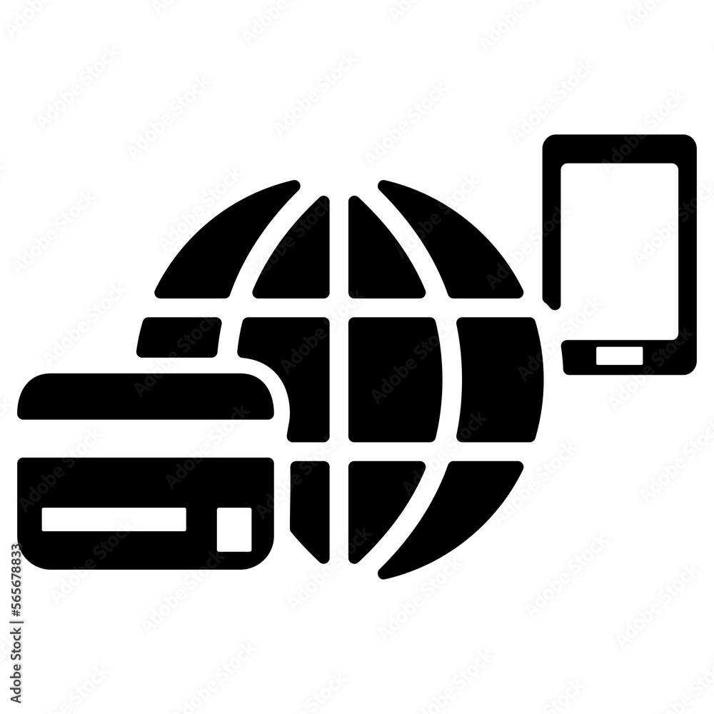 Electronic funds transfer icon, EFT concept illustration, Digital ...