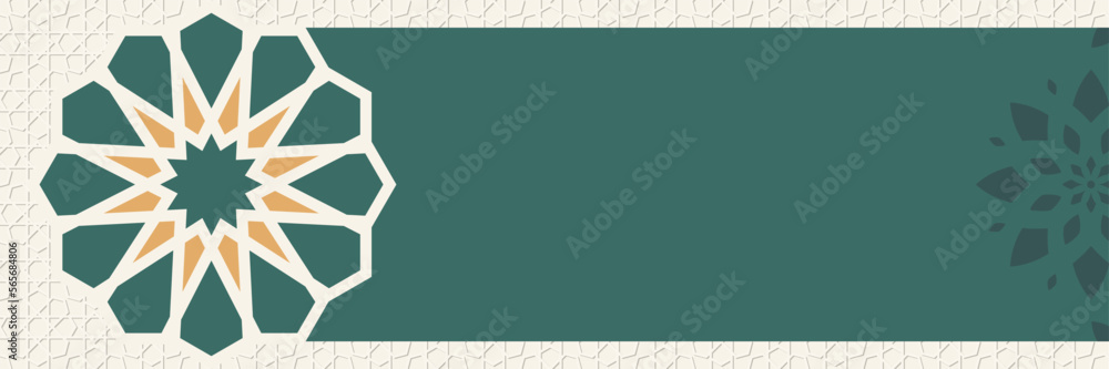banner template with islamic theme. with a typical Middle Eastern ...