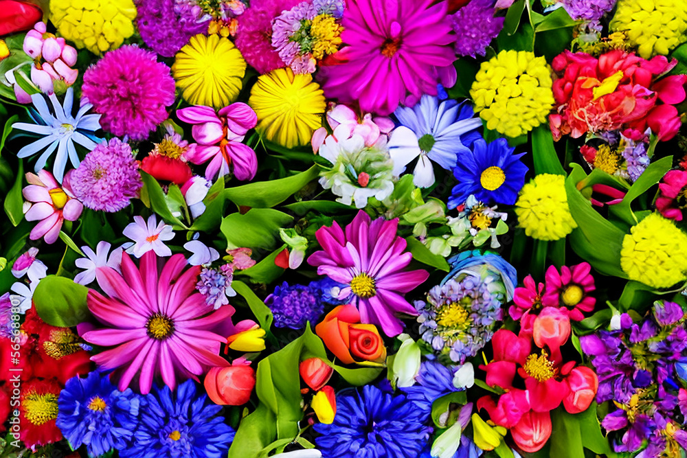 colorful flowers Stock Photo | Adobe Stock