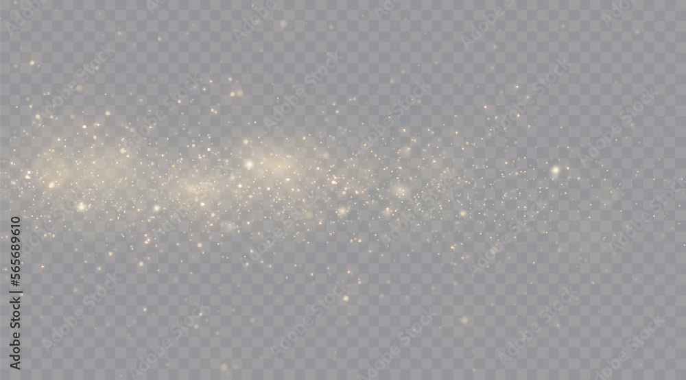 Light effect. Background of sparkling particles. Glittering elements on ...