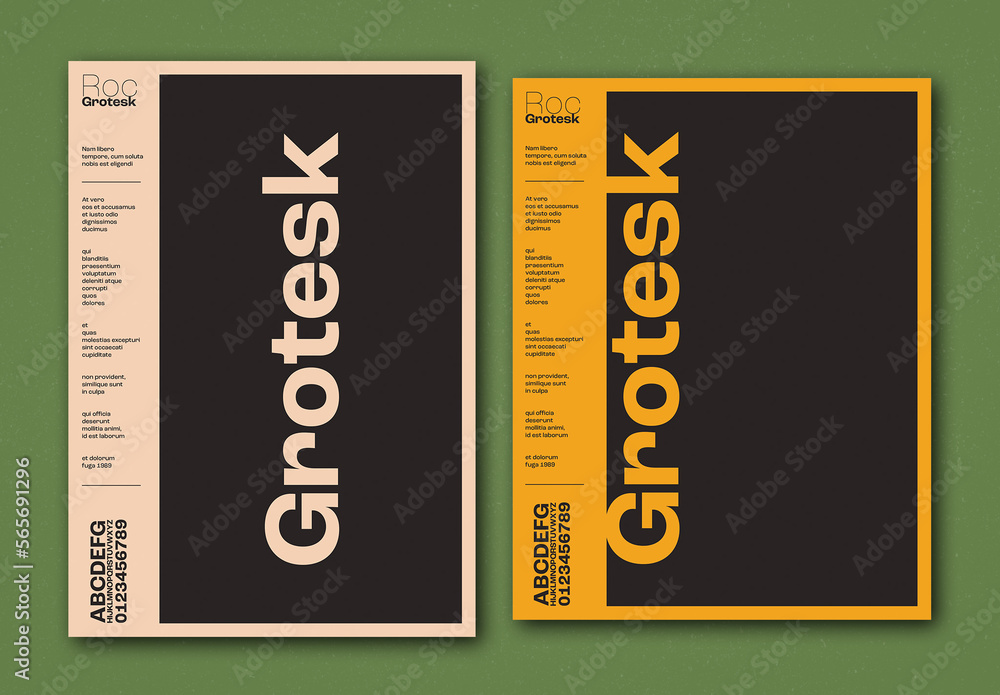 Minimalist Poster Layout Bold Typography Stock Template | Adobe Stock