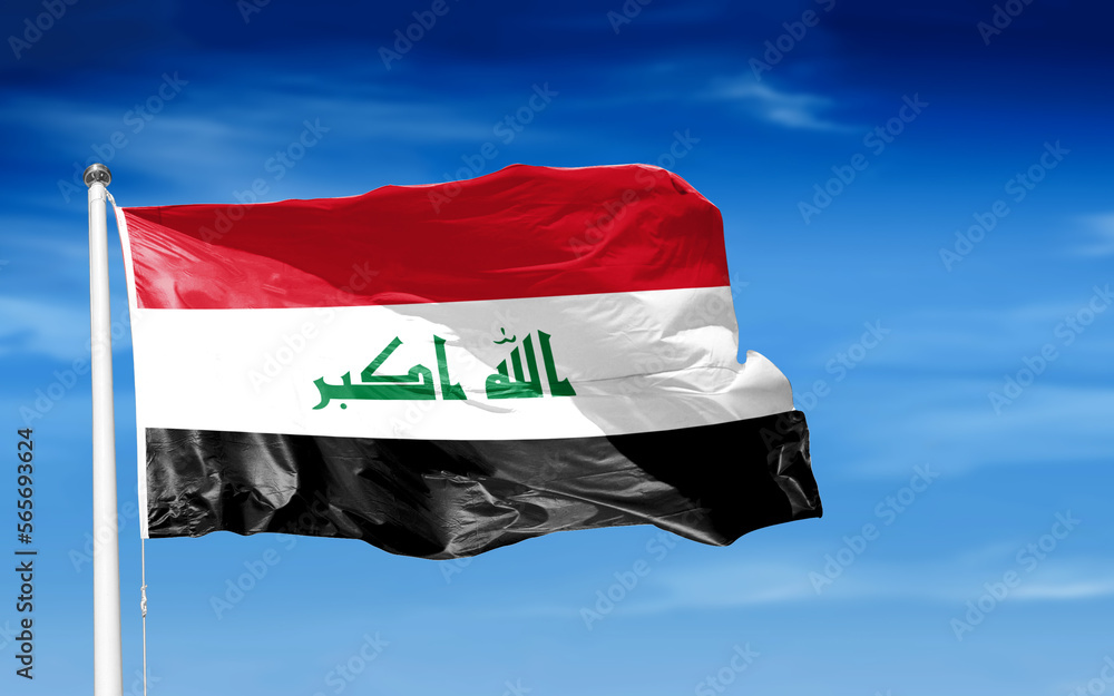 National flag of iraq baghdad saddam hussain shia sunni islamic arab ...