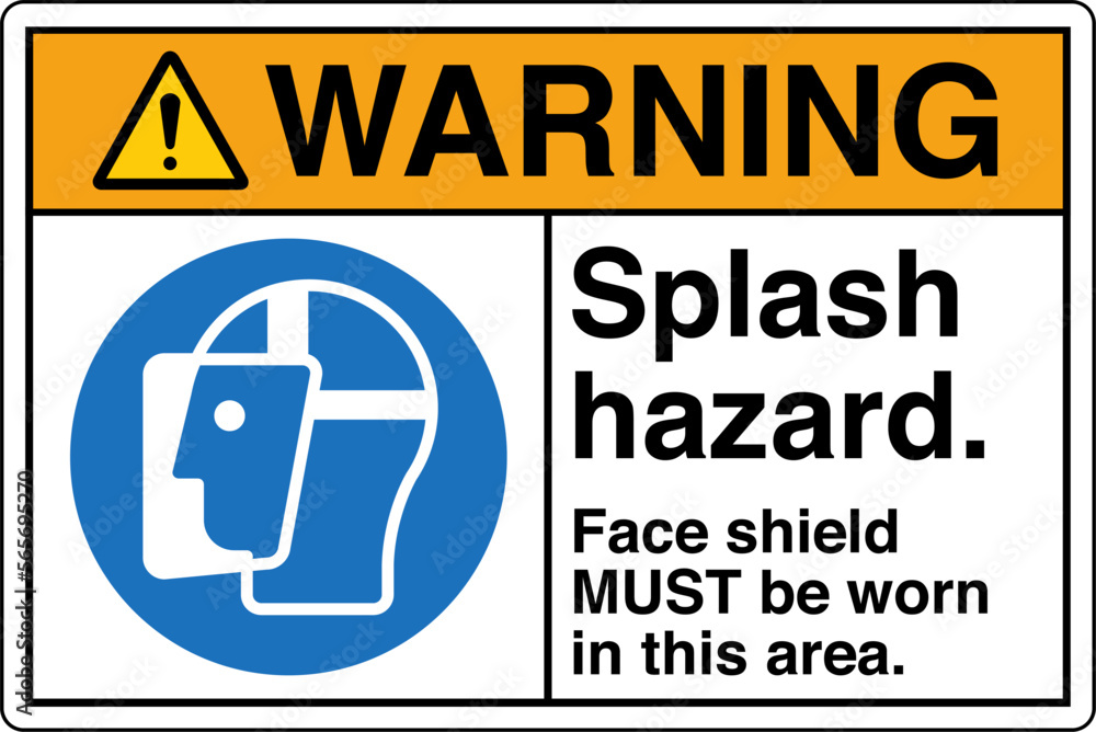 Safety Sign Marking Label Symbol Pictogram Standards Warning Splash ...