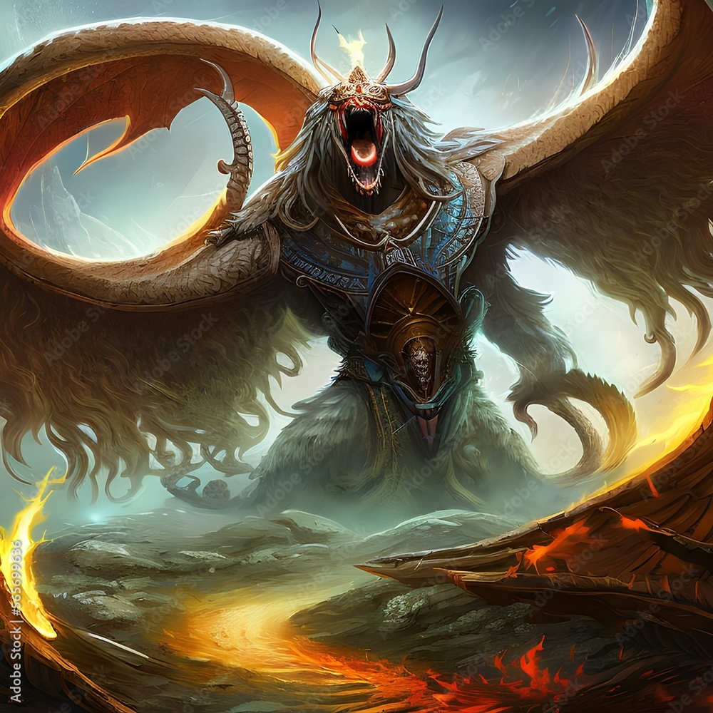 Terrible fantasy scene of a demon summoning ritual gone wrong3 ...