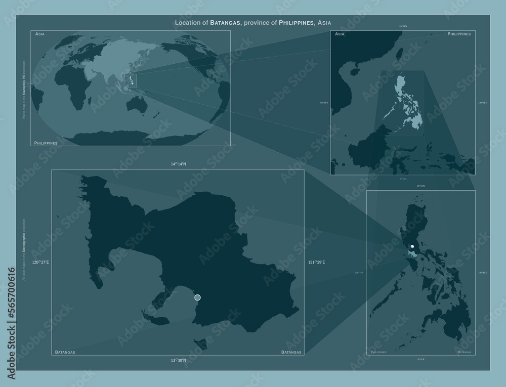 Batangas, Philippines. Described location diagram Stock Illustration ...
