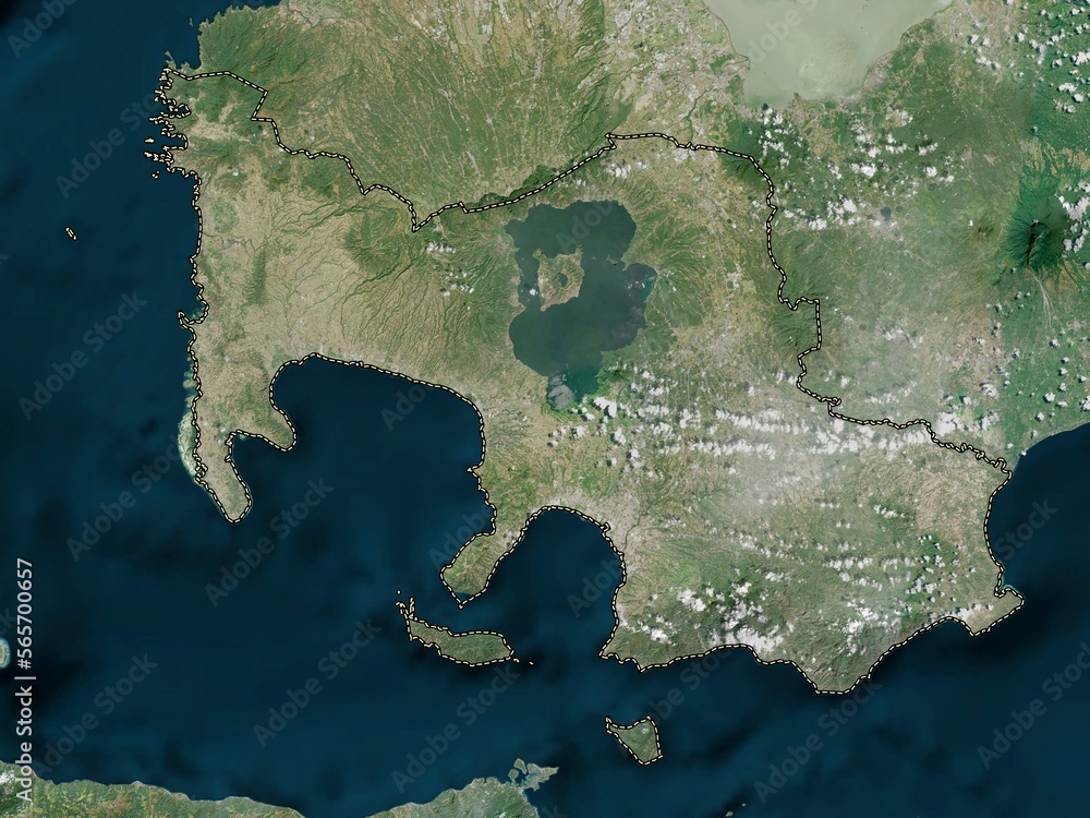 Batangas, Philippines. High-res satellite. No legend Stock Illustration ...