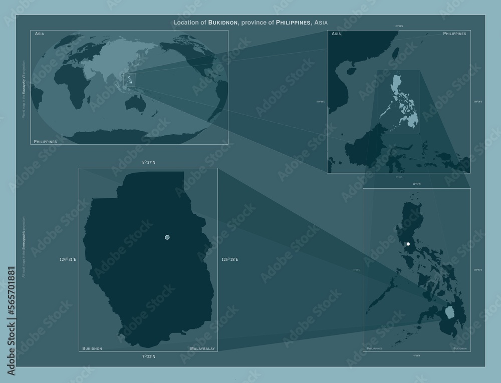 Bukidnon, Philippines. Described location diagram Stock Illustration ...