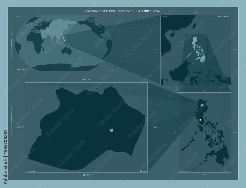 Kalinga, Philippines. Described location diagram Stock Illustration ...