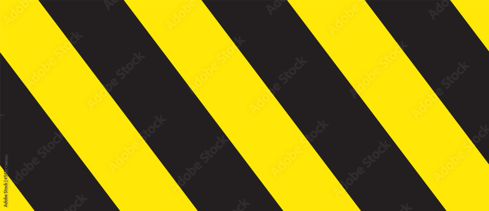 Diagonal stripes background. Yellow and black lines pattern for road ...