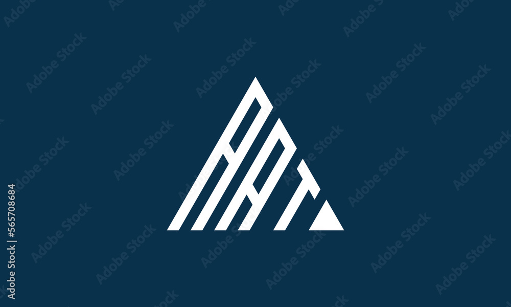 AAT Letter Logo Design. Letter logo design in adobe illustrator Stock ...