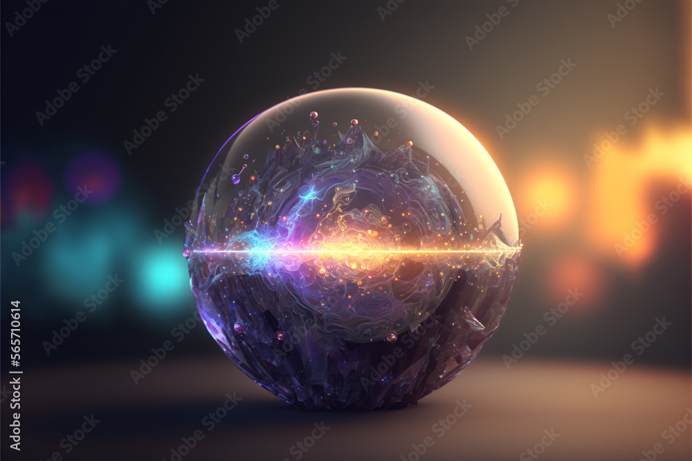 Crystal Ball, Palantir, Magic Sphere, generative AI Stock Illustration ...