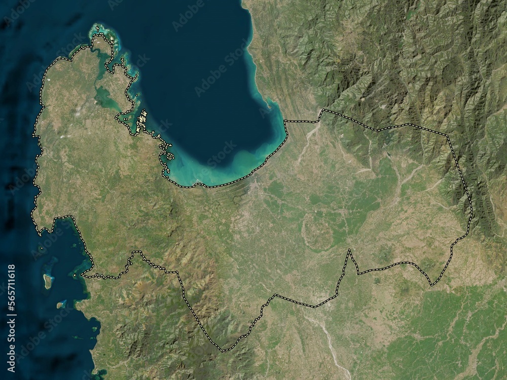 Pangasinan, Philippines. Low-res satellite. No legend Stock ...