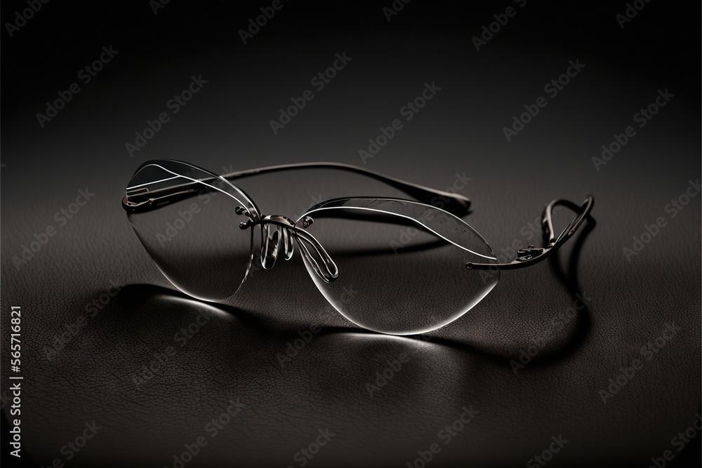 a pair of glasses with a metal frame and wire on the side of the ...