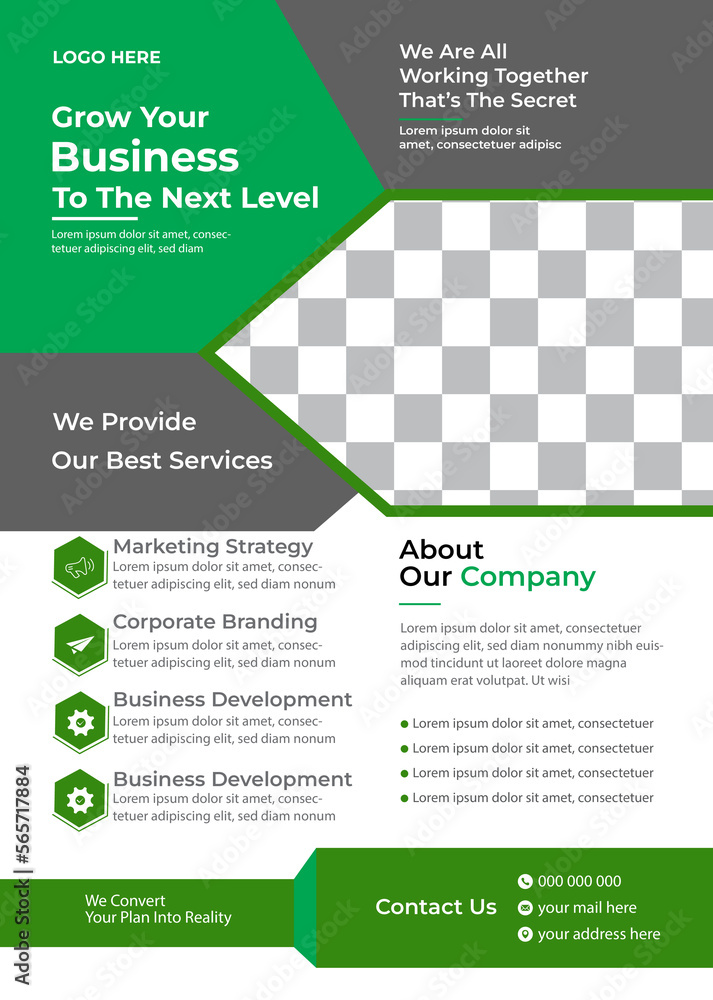 Flyer template layout design. a bundle of 4 templates of different ...